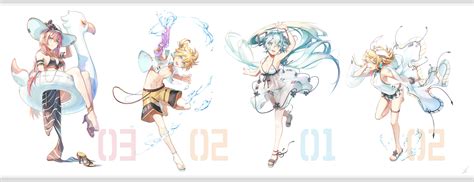 Barefoot Bikini Hat Hatsune Miku Kagamine Len Kagamine Rin Male