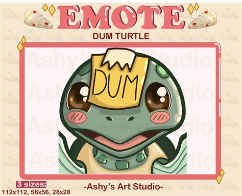 Dum Turtle Emote Twitch Youtube Discord Emote Turtle Emote Turtle Kawaii Cute