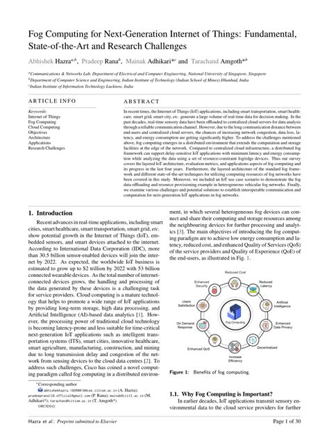 Pdf Fog Computing For Next Generation Internet Of Things Fundamental State Of The Art And