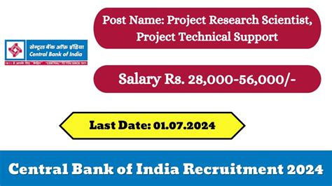 Central Bank Of India Recruitment 2024 Notification Out For Vacancies