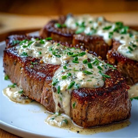 Juicy Steak With Creamy Garlic Sauce Recipe In 2025