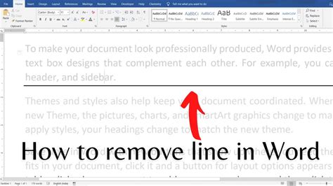 How To Delete A Line In Word How To Remove Horizontal Line In Word