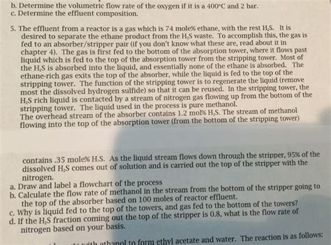 Solved The Effluent From A Reactor Is A Gas Which Is 74