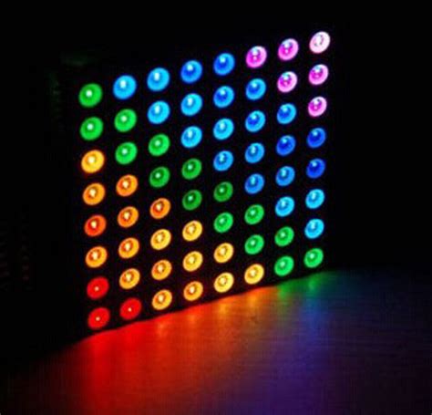 Max7219 Dot Matrix Diy Kit Full Color Rgb Led 8x8 3mm 5mm Free Nude