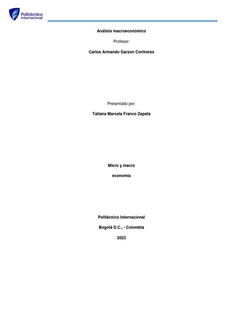 Análisis Macroeconómico Pdf