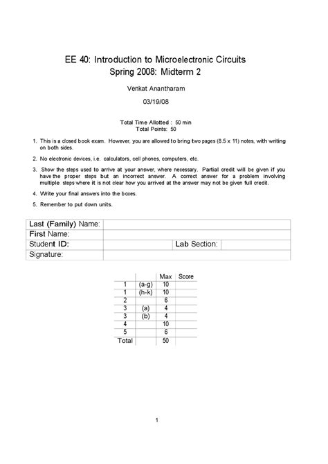 Current Source Introduction To Microelectronic Circuits Exam Docsity