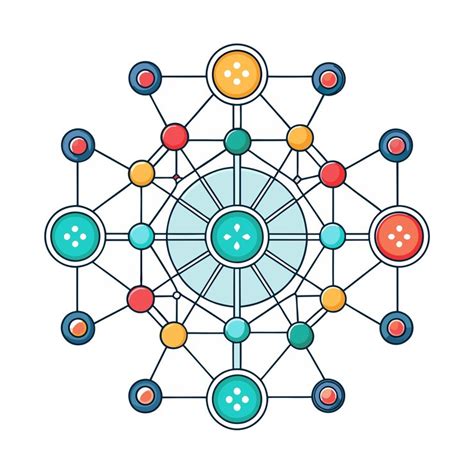 Structured Neural Network Diagram With Layered Node Connections