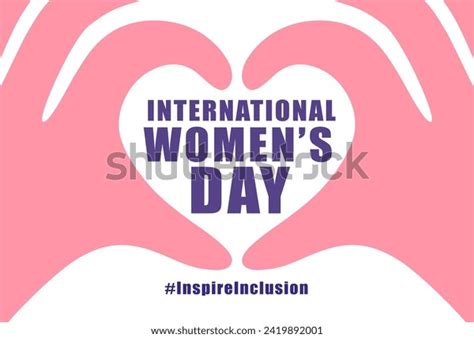 International Womens Day Concept Poster Inspire Stock Vector Royalty
