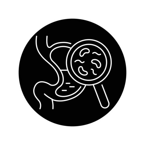 Stomach Disease Gastritis Line Black Icon Gastric Inflammation Human