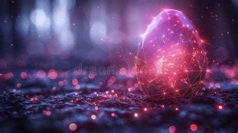 A Geometric Background With Wireframe Light Structure Modern 3d