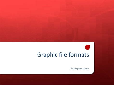 File Formats