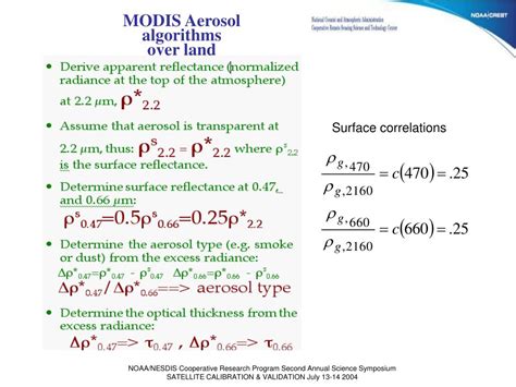 Ppt Validation And Refinement Of Modis Aerosol Optical Depth Product