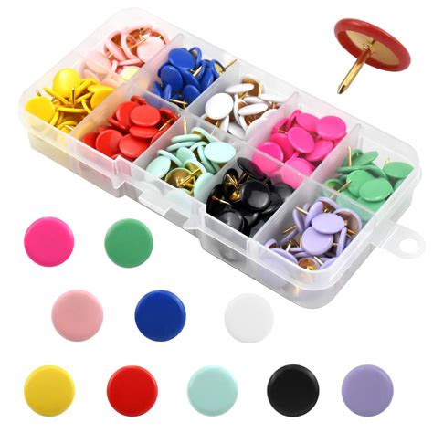 Buy 300 Pcs Colorful Push Pins Decorative Thumb Tacks Round Drawing