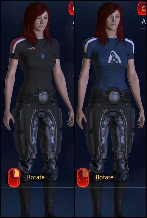 Modding Effect Mass Effect 3 Mods Screenshots In Game Femshep Shirt V20