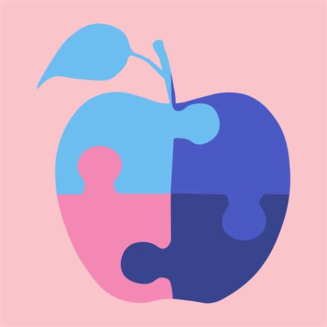 Иллюстрация Яблоко в стиле 2d графика детский