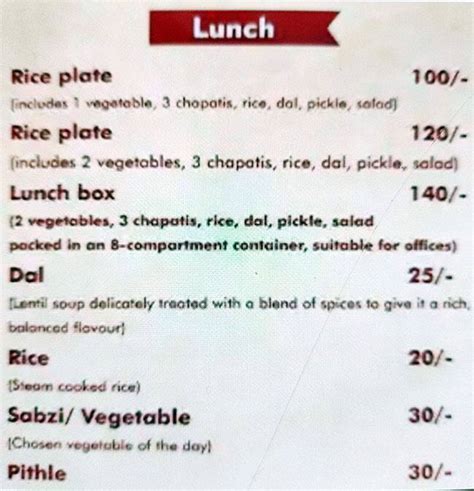 Menu Of Shirodkar Food Tech Airoli Navi Mumbai