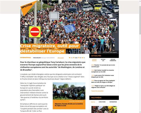 Crise Migratoire Outil Pour Déstabiliser Leurope Christ Roi