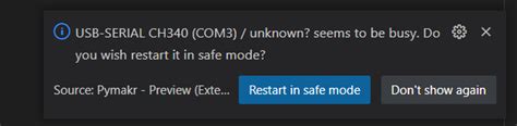 Pymakr Doesnt Connect To The Board Any More · Issue 279 · Pycom