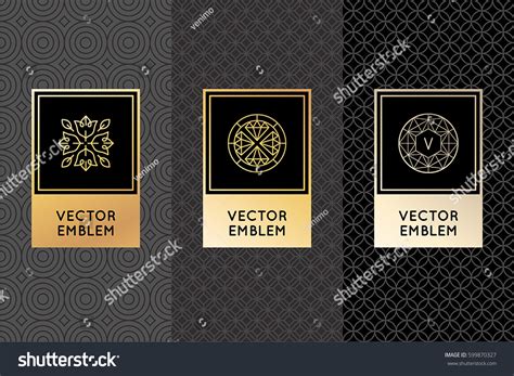 Vector Set Design Elements Labels Frames Stock Vector Royalty Free Shutterstock