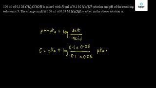 Calculate Ph of Buffer After Adding Naoh