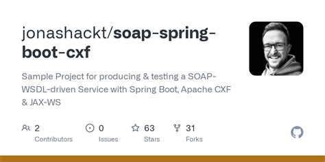 Github Jonashacktsoap Spring Boot Cxf Sample Project For Producing And Testing A Soap Wsdl