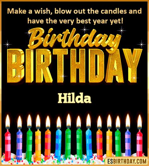 Happy Birthday Hilda  🎂 Images Animated Wishes【28 S】