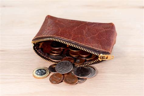 Gusseted Leather Coin Purse With Zipper Buffalo Billfold Company