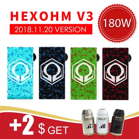 New Version E Cig Hexohm V3 180w Portable Mod Variable Voltage