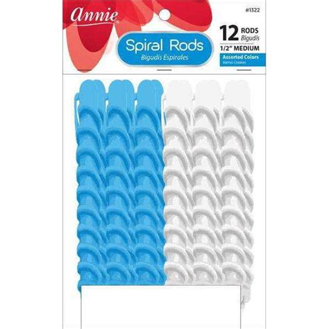 Annie Spiral Rods Size Medium White And Blue 12 Pieces Shop Today