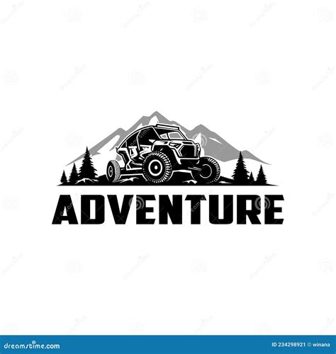 Off Road Car Adventure Logo Vector Illustration Offroad Suv Car Vector Logo Icon Silhouette
