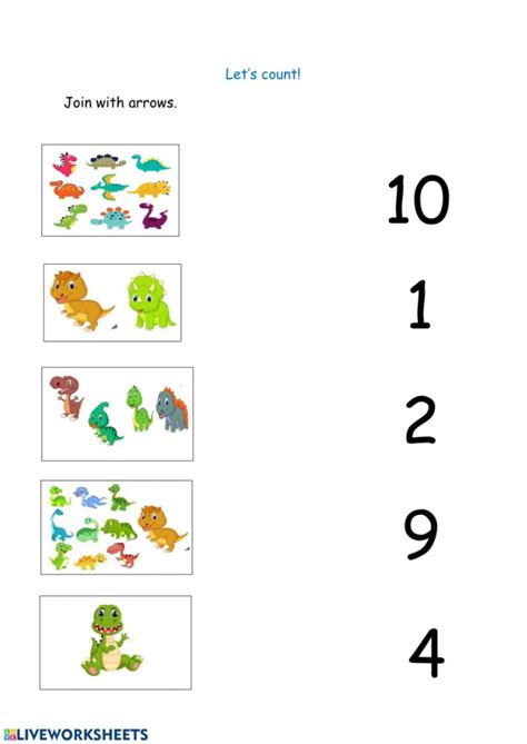 Math Counting Worksheets 1 10