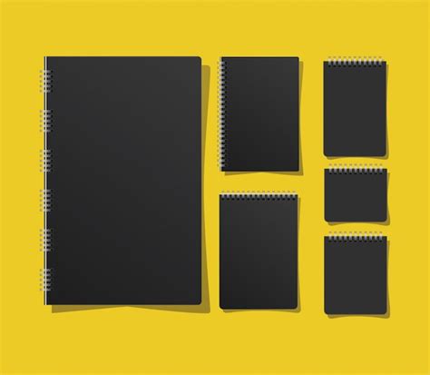 Premium Vector Mockup Notebooks Set