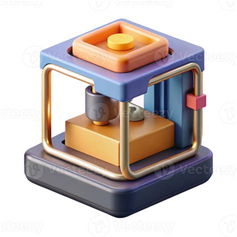 Vibrant Minimalist A 3d Printer Creating A Complex Object Layer By Layer Industrial Lighting