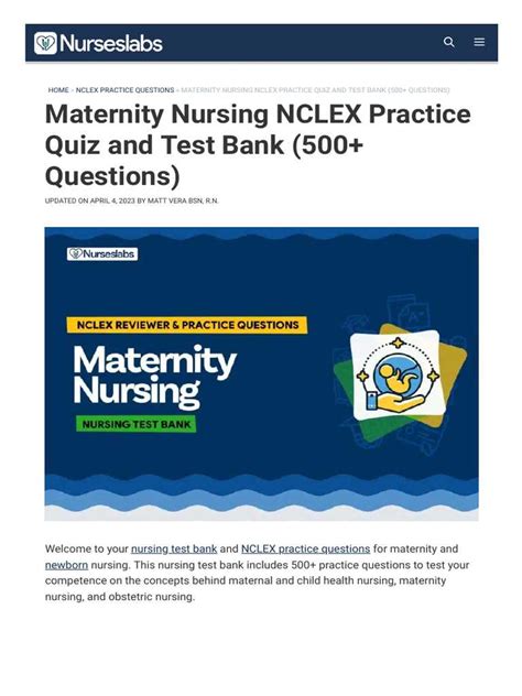 Nurseslabs Nclex Review And Test Preparation