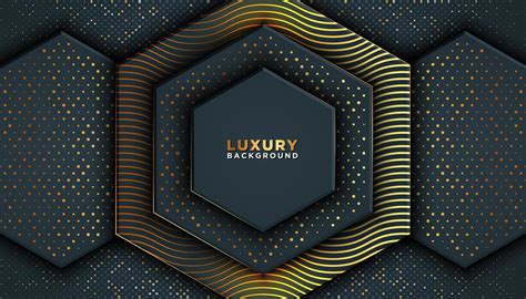 Dark Abstract Hexagon Background With Overlap Layers Vector Art At Vecteezy