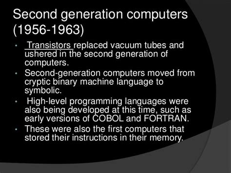 Five Generations Of Computer Languages Generations Of Computers And