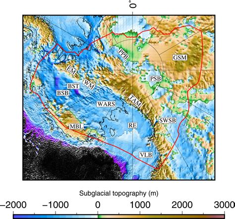 The Bedrock Topography Of Antarctica From Bedmap2 Fretwell