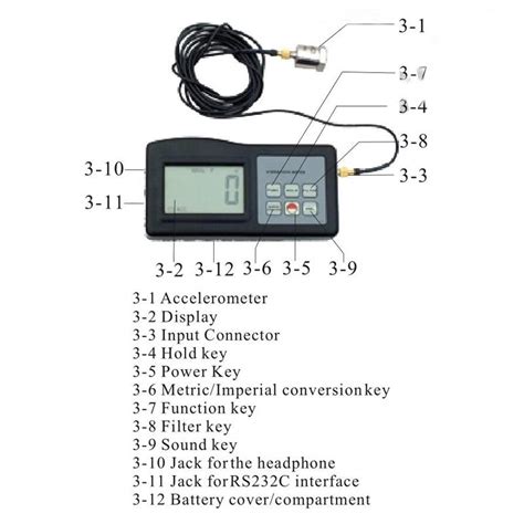 Vm 6360 Digital Vibration Tester Meter Analyzer With Cd Software And Cable Vm6360 Aermanda