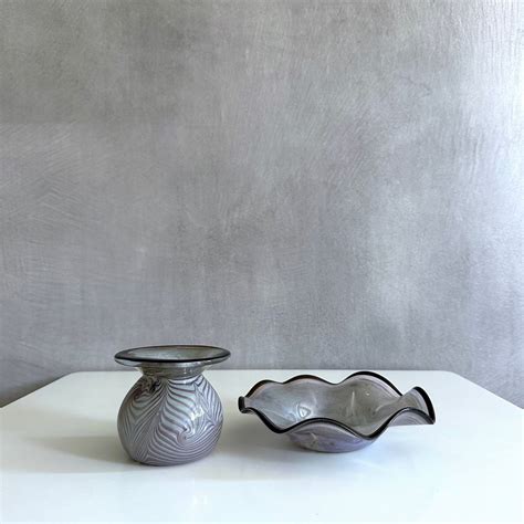 Erwin Eisch Selection Vase And Bowl 80s Studio Glass Etsy