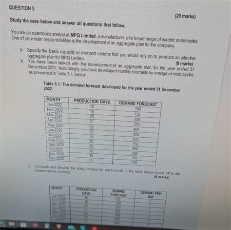 Marks Study The Case Below And Answer All Chegg