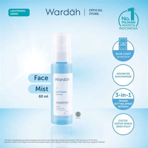 Tilam Sari Store Wardah Face Mist Lightening 60ml Pengunci Make Up
