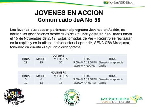 Sena Mosquera Cba Bienestar Al Aprendiz JÓvenes En AcciÓn