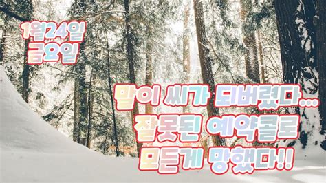 연어대리 1월24일 말이 씨가 되고잘못된 예약콜로 모든게 망했다 Youtube