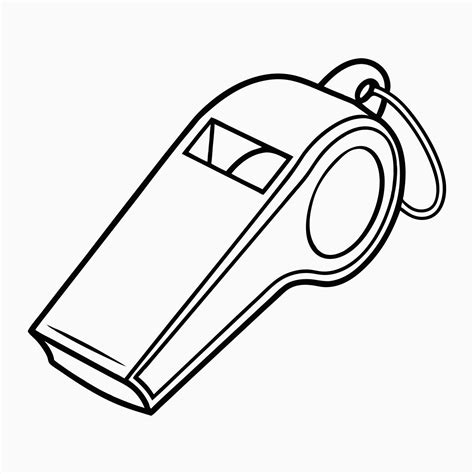 A Whistle Is Shown In A Line Drawing 57689159 Vector Art At Vecteezy