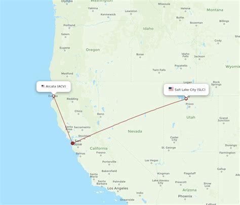 Flights From Arcata To Salt Lake City Acv To Slc Flight Routes