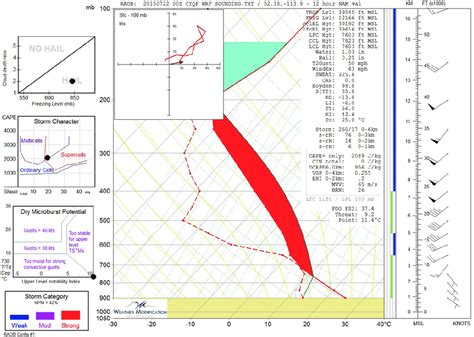 Skew Tlog P Diagram Sounding Predicted 12 Hour In Advance By The
