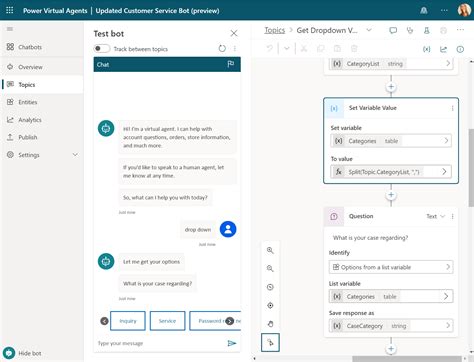 Power Virtual Agents Advanced Authoring Canvas Preview Dynamics 365 Talk