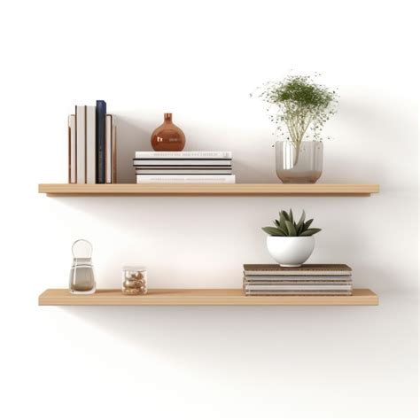 Premium Ai Image Wallhung Study Shelf Isolated On Transparent