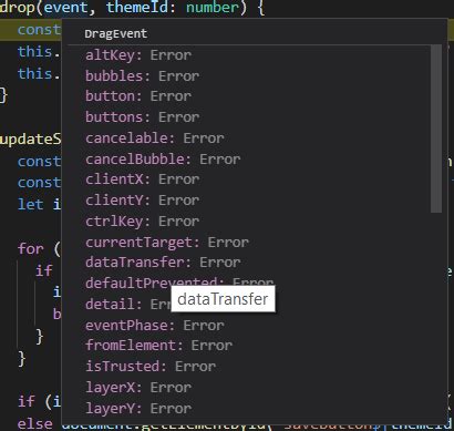 Angular Drop Event Isn T Passed Down Correctly On Edge Stack Overflow