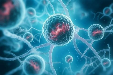 Premium Ai Image Human Cell Or Embryonic Stem Cell Microscope